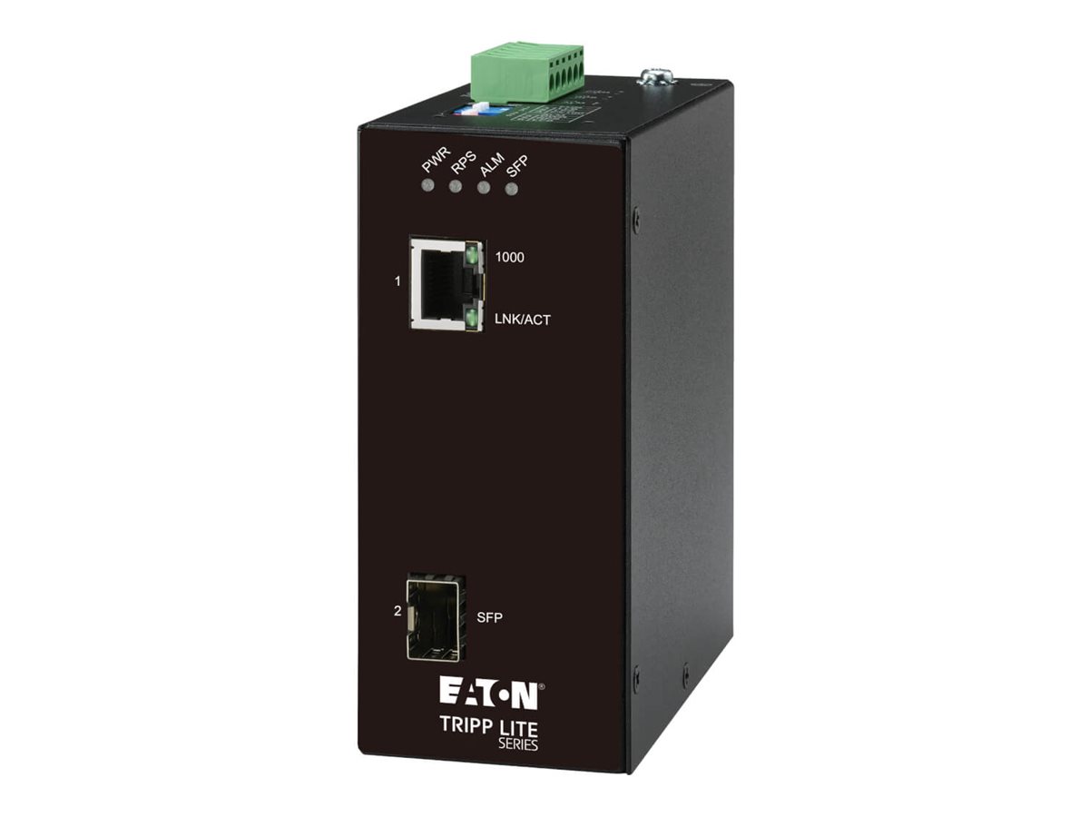 Eaton Tripp Lite Series Hardened Gigabit Copper to Fiber Media ...