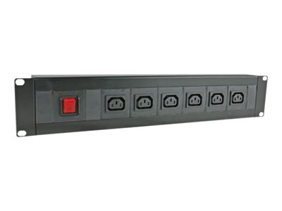 Videk Rack Mount PDU 8 Gang / 8 x C13 Socket to UK Mains Plug Horizontal Mount - power ...