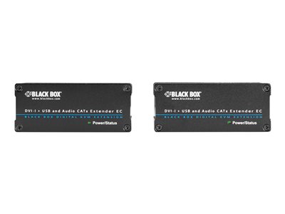 Black Box EC Series KVM CATx Extender Kit - DVI-D, USB - KVM / audio ...