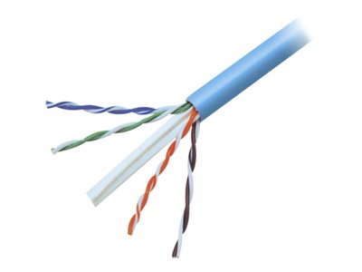 Belkin Cat6 1000ft Blue Plenum Solid Bulk Patch Cable, UTP, 24 AWG Wires, 1000'