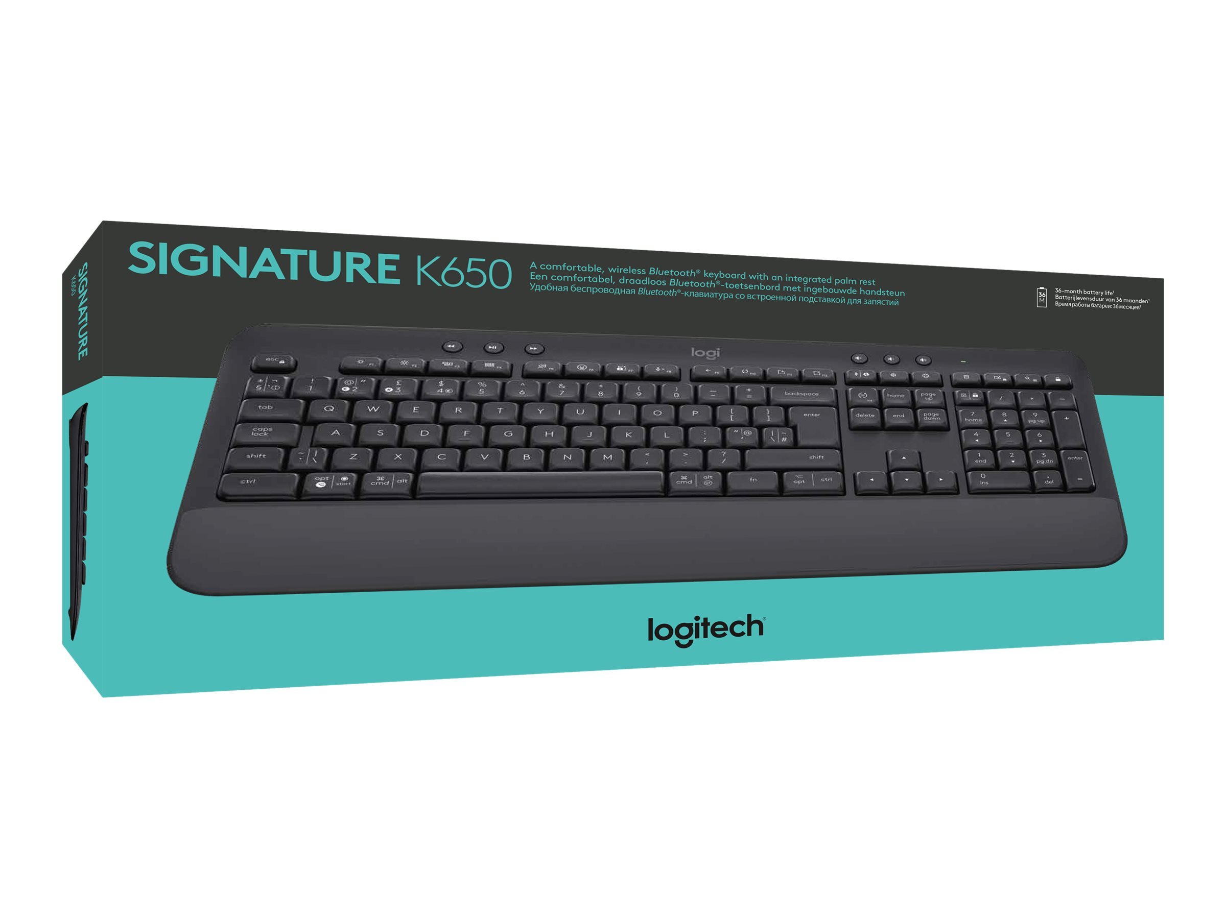 Buy Logitech Signature K650, keyboard, QWERTY, English, graphite Input ...