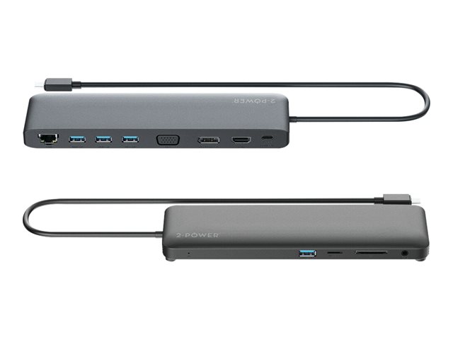 2-Power - docking station - USB-C - VGA, HDMI, DP - 1GbE - DOC0118A ...