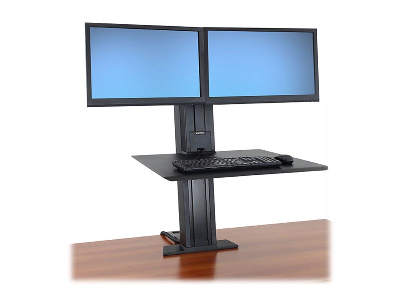 Ergotron WorkFit-SR Dual Monitor Standing Desk Workstation | www ...