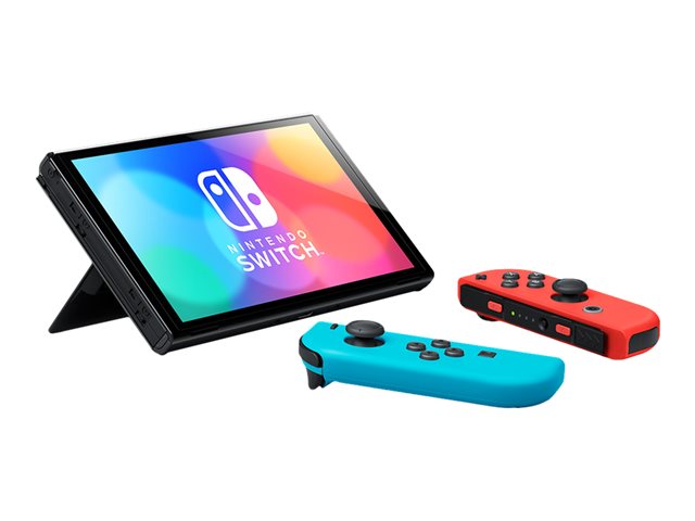 Nintendo Switch OLED Game console black neon red neon blue 10007457 Currys Business