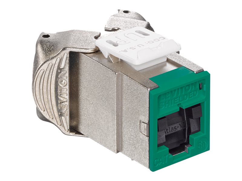 Leviton Atlas-X1 Cat 5e Component-Rated Shielded QuickPort Connector ...