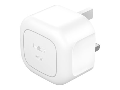 Belkin BoostCharge power adapter - compact - 24 pin USB-C - 30 Watt ...