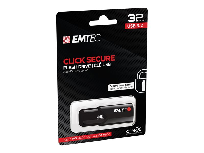 EMTEC B120 Click Secure 3.2 - clé USB - 32 Go (ECMMD32GB123)