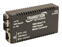 Transition Networks Stand-Alone Mini Gigabit Ethernet Media Converter ...
