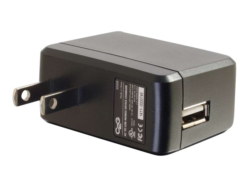 C2G USB Wall Charger - AC to USB Charger - 5V 2A Output power adapter ...