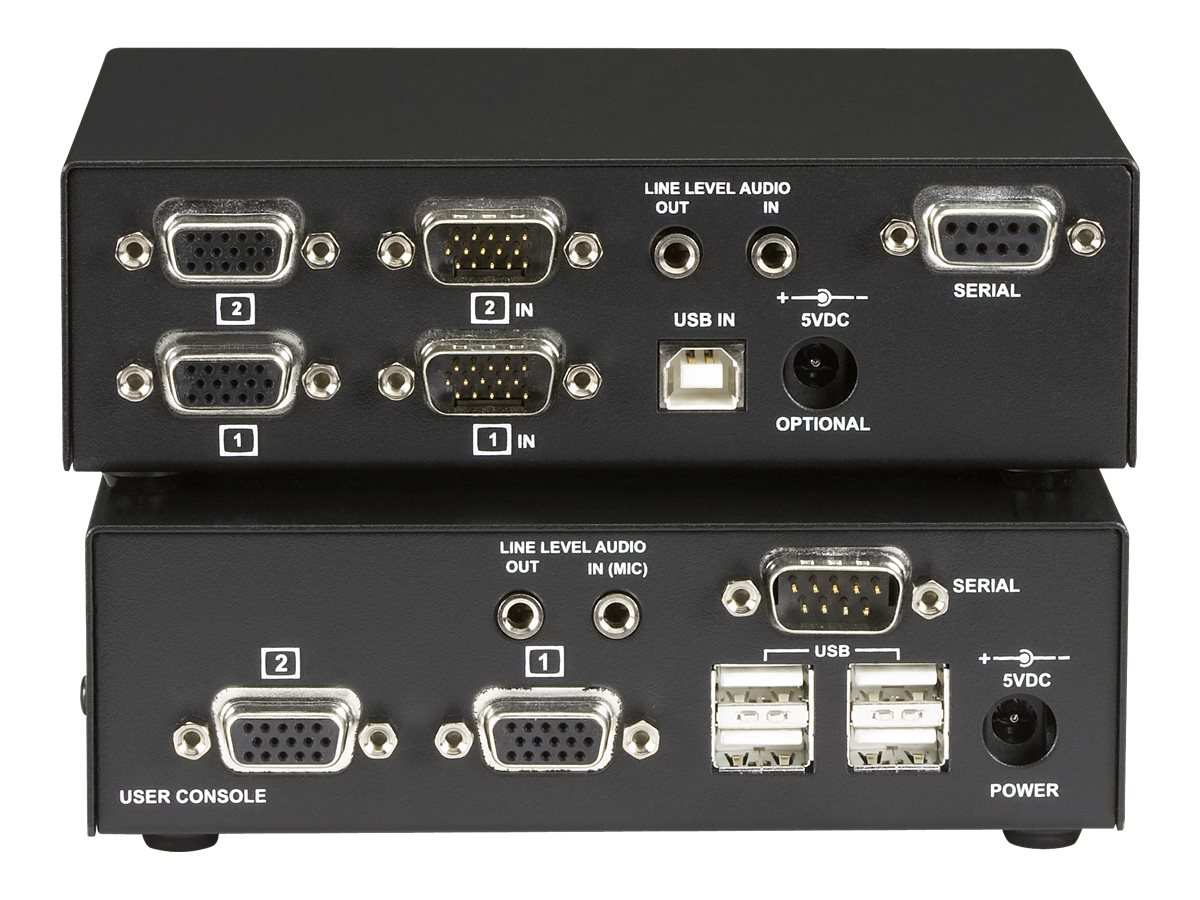 Black Box ServSwitch Brand CATx USB KVM Extender, Dual-Head VGA | Overview, Specs, Details | SHI