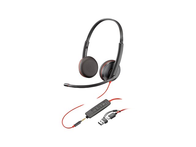 HP Poly Blackwire 3225 headset 3.5 mm jack, USB-C... | 8X229AA