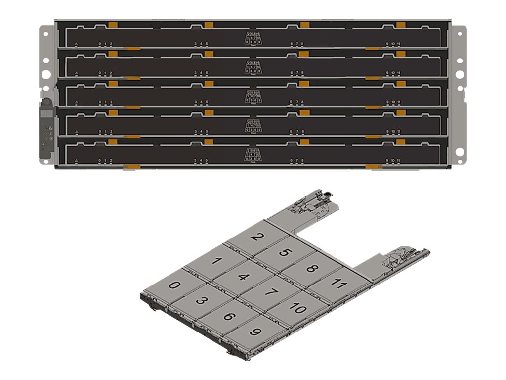 Lenovo ThinkSystem DE6000H Hybrid 4U60 LFF controller enclosure ...