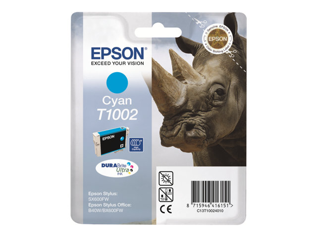 Epson T1002 - cyan - original - ink cartridge - C13T10024010 - Currys ...