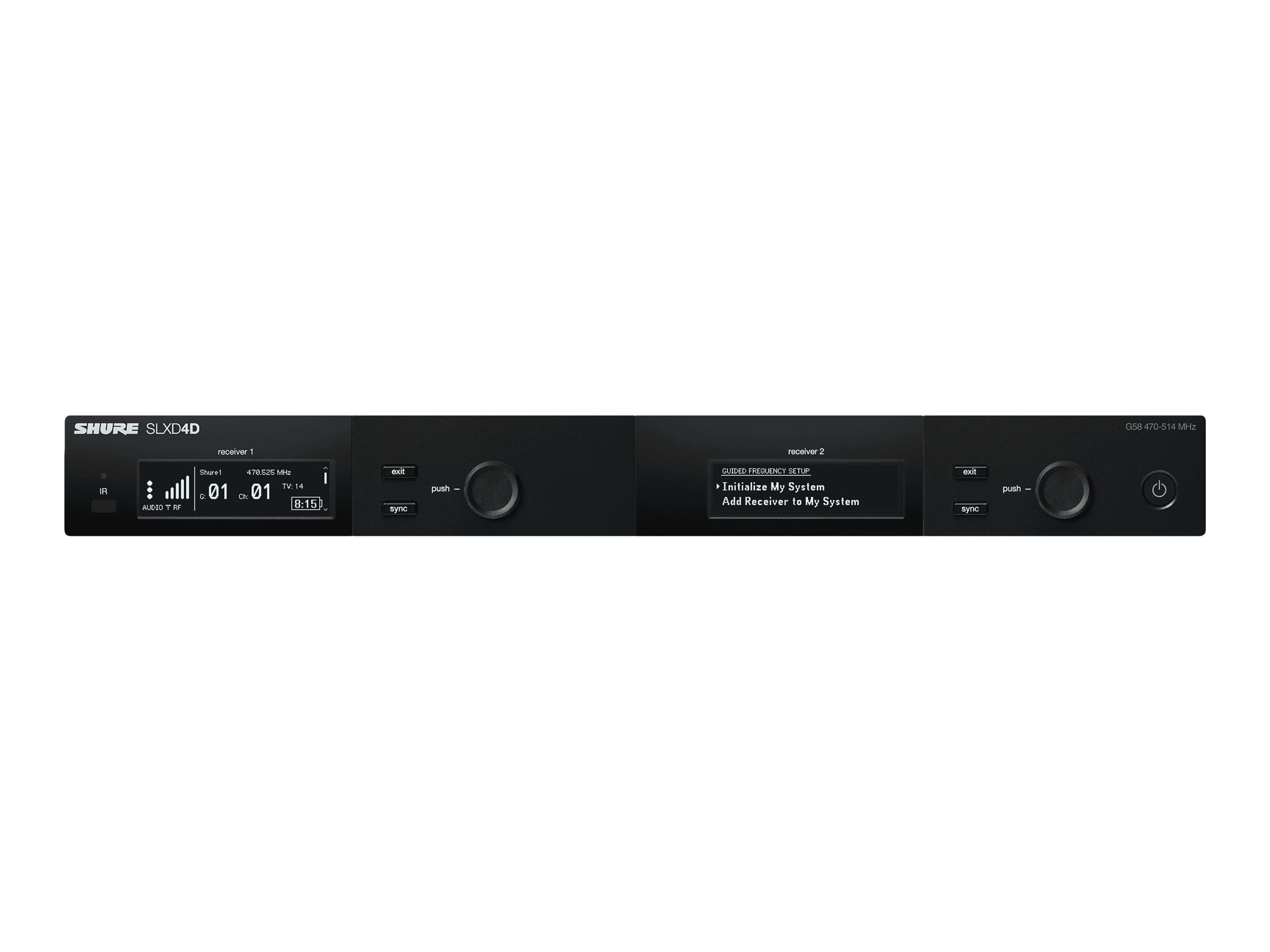 Shure SLXD4D - Dual channel receiver for wireless microphone | Overview ...