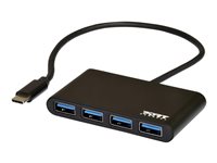 PORT Connect USB HUB 4 PORTS TYPE C - hub - 4 ports