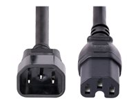 10FT (3M) HEAVY DUTY EXTENSION CORD C14 TO C15 EXTENSION CORD 15A 125V ...