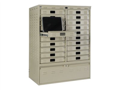 PSSI Dock & Lock Widescreen Laptop Security Cabinet 4052-L-20 notebook ...