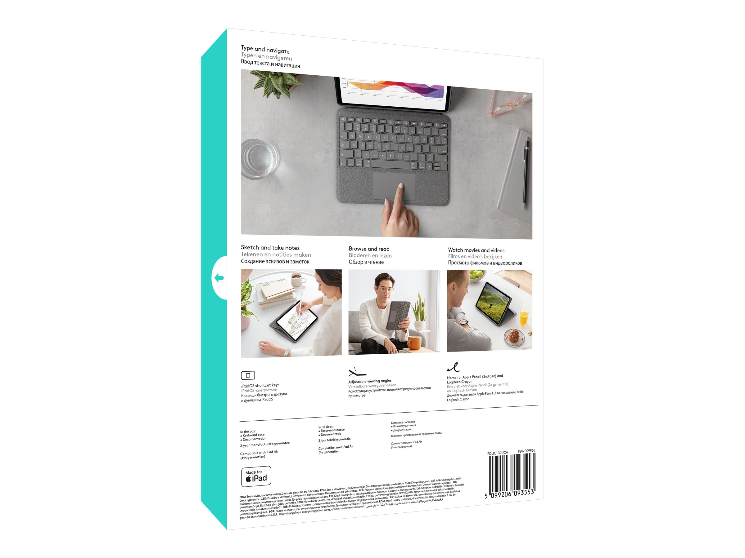 Buy Logitech Folio Touch, keyboard and folio case, with trackpad ...