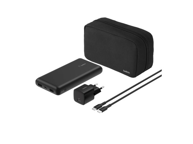 Belkin BoostCharge power bank - USB-C, 2 x USB - 15 Watt - BPB012BTBK ...