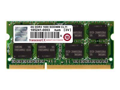 Transcend - DDR3 - module - 4 GB - SO-DIMM 204-pin - 1600 MHz / PC3-12800 - unbuffered