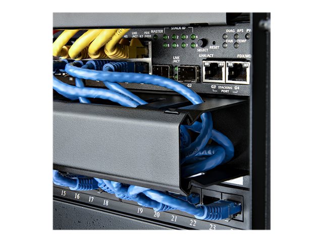 StarTech.com Server Rack Cable Management - 1U Horizontal - Cable Duct ...
