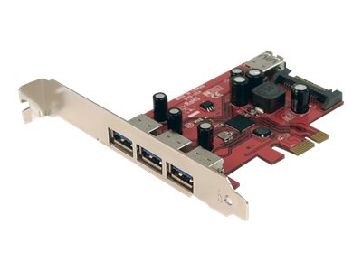 Startech 4 Port SuperSpeed USB 3.0 PCI Express Card with SATA Power ...