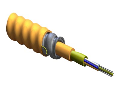 Corning MIC Tight-Buffered, Interlocking Armored - bulk cable - orange
