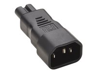 Tripp Lite IEC C14 to IEC C7 Power Cord Adapter - 7A, 125V, Black ...