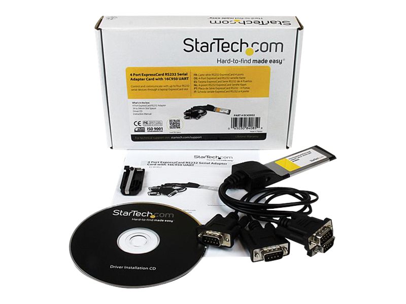 StarTech.com 4 Port Native ExpressCard RS232 Serial Adapter Card with 16C950 UART | eu.shi.com
