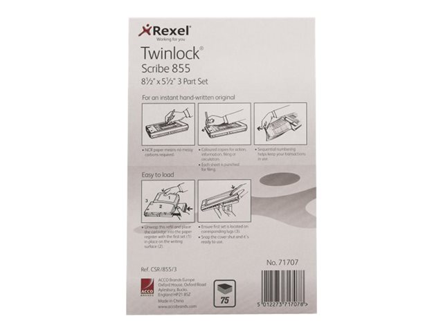 Twinlock Scribe 855 - sales receipt - 100 sheets - duplicate - 71704 ...