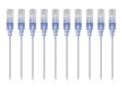 Monoprice SlimRun patch cable - 1 ft - white