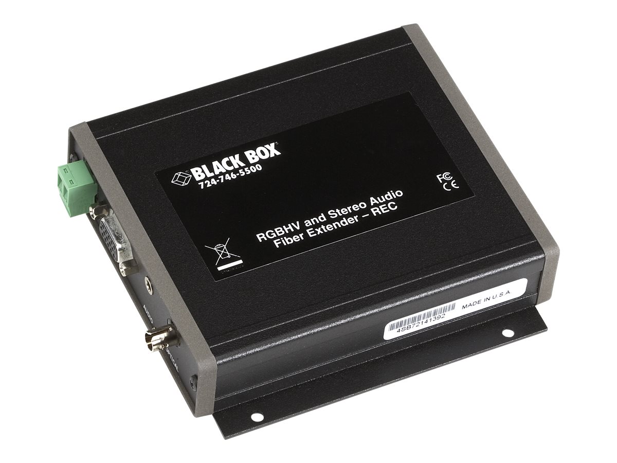 Black Box RGBHV/Stereo-Audio Fiber Extender, Receiver | Overview, Specs ...