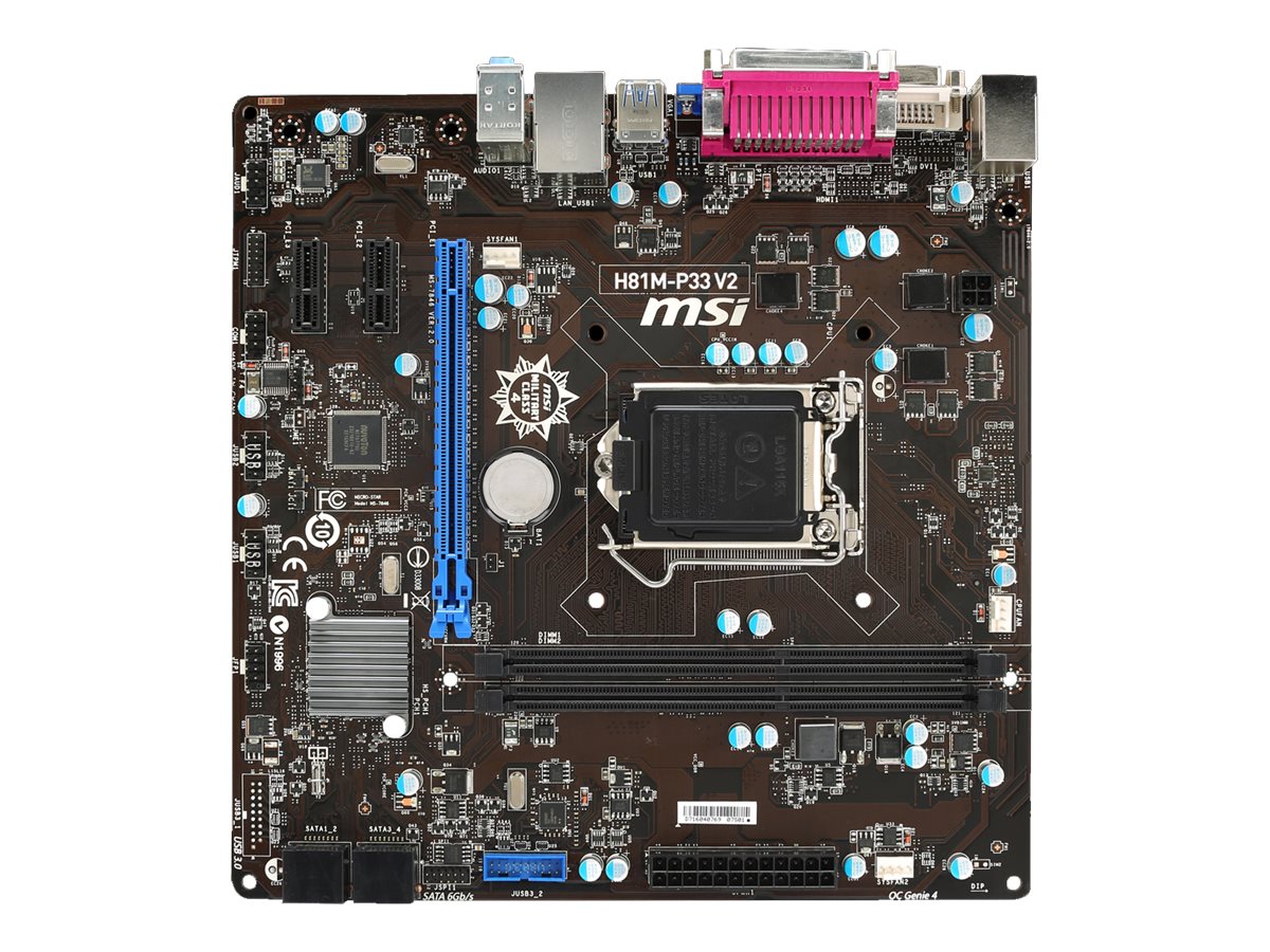 MSI H81M-P33 V2 - Motherboard | Overview, Specs, Details | SHI