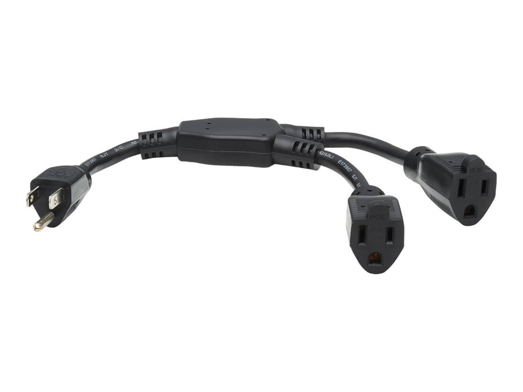 Eaton Tripp Lite Series Extension Cord Y Splitter, NEMA 5-15P to 2x ...