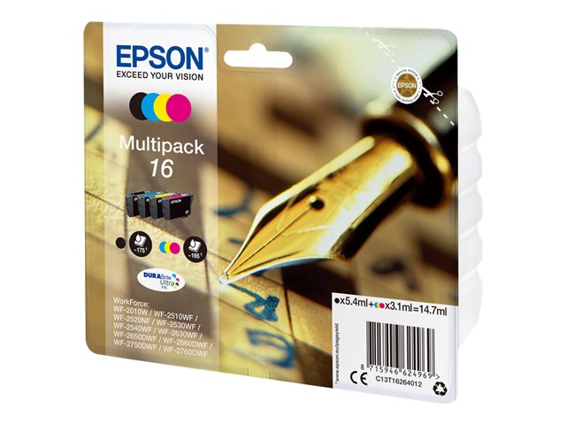 Epson 16 Multipack - 4-pack - black, yellow, cyan, magenta - original ...