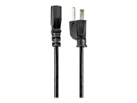 StarTech.com 25ft(7.6m) Computer Power Cord NEMA 5-15P to C13 Power ...