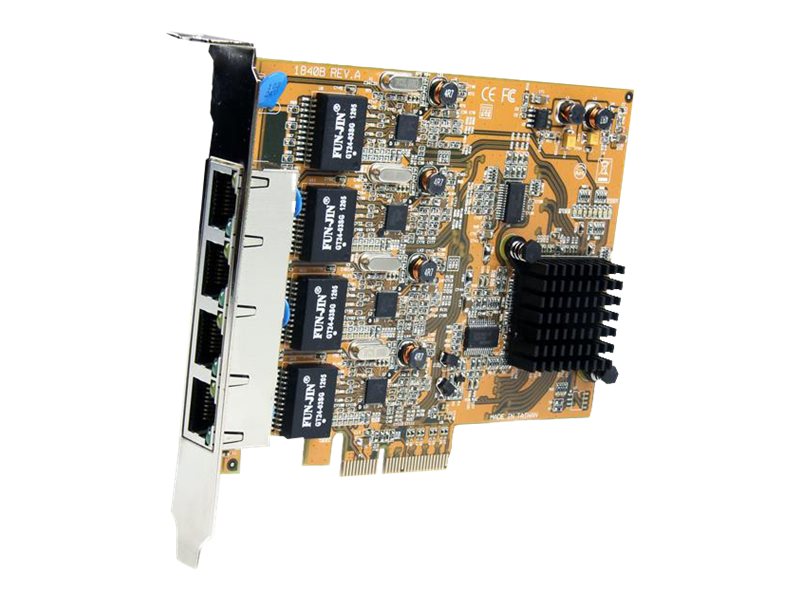 StarTech.com 4 Port PCI Express Gigabit Ethernet NIC Network Adapter ...