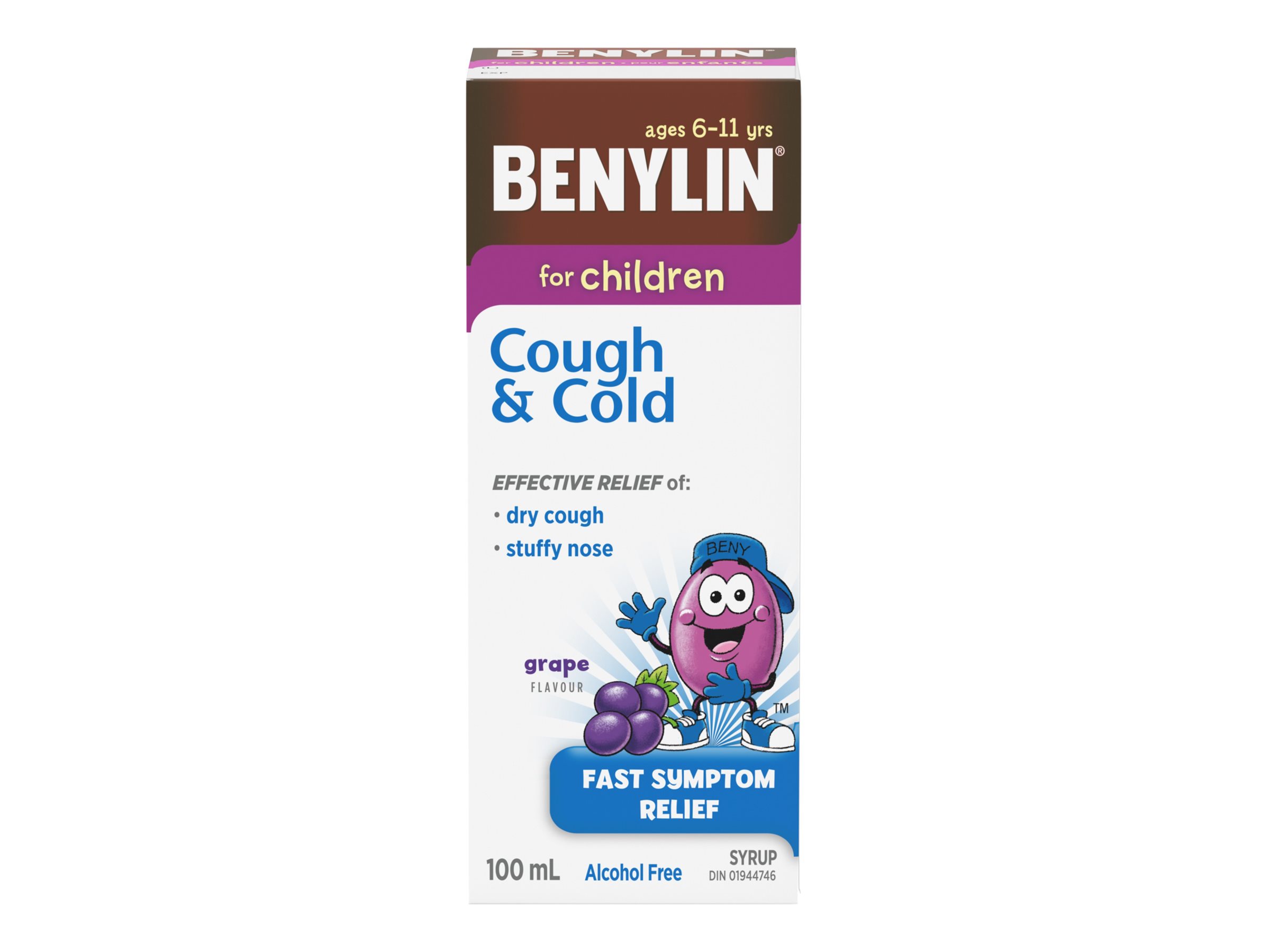 Benylin for Children Cough & Cold Syrup - Grape - 100ml