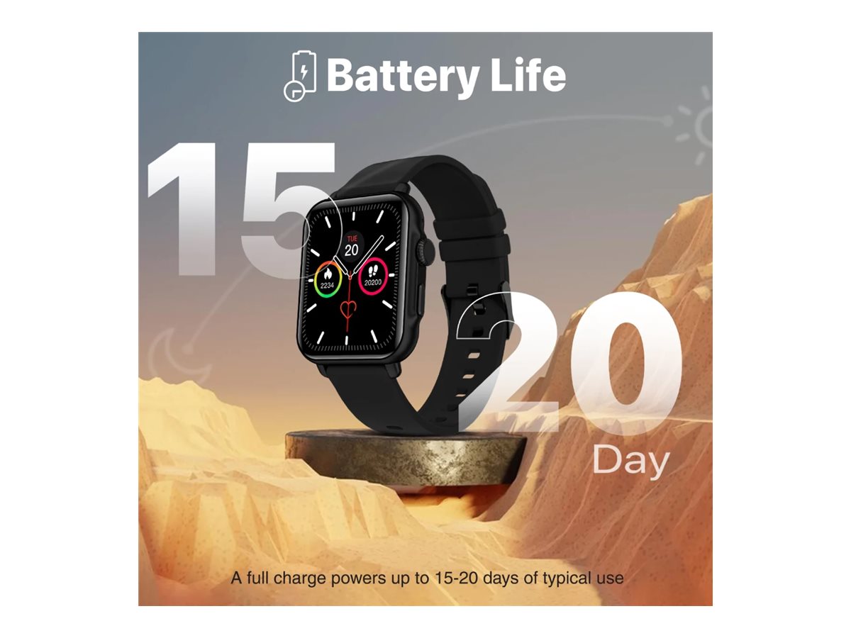 Promate SuperFit ProWatch-B18, aluminum, smart watch with strap, 128 MB ...