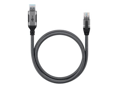 goobay - Network cable - USB Type A (M) to RJ-45 (M) - 6 mm - FTP - CAT ...