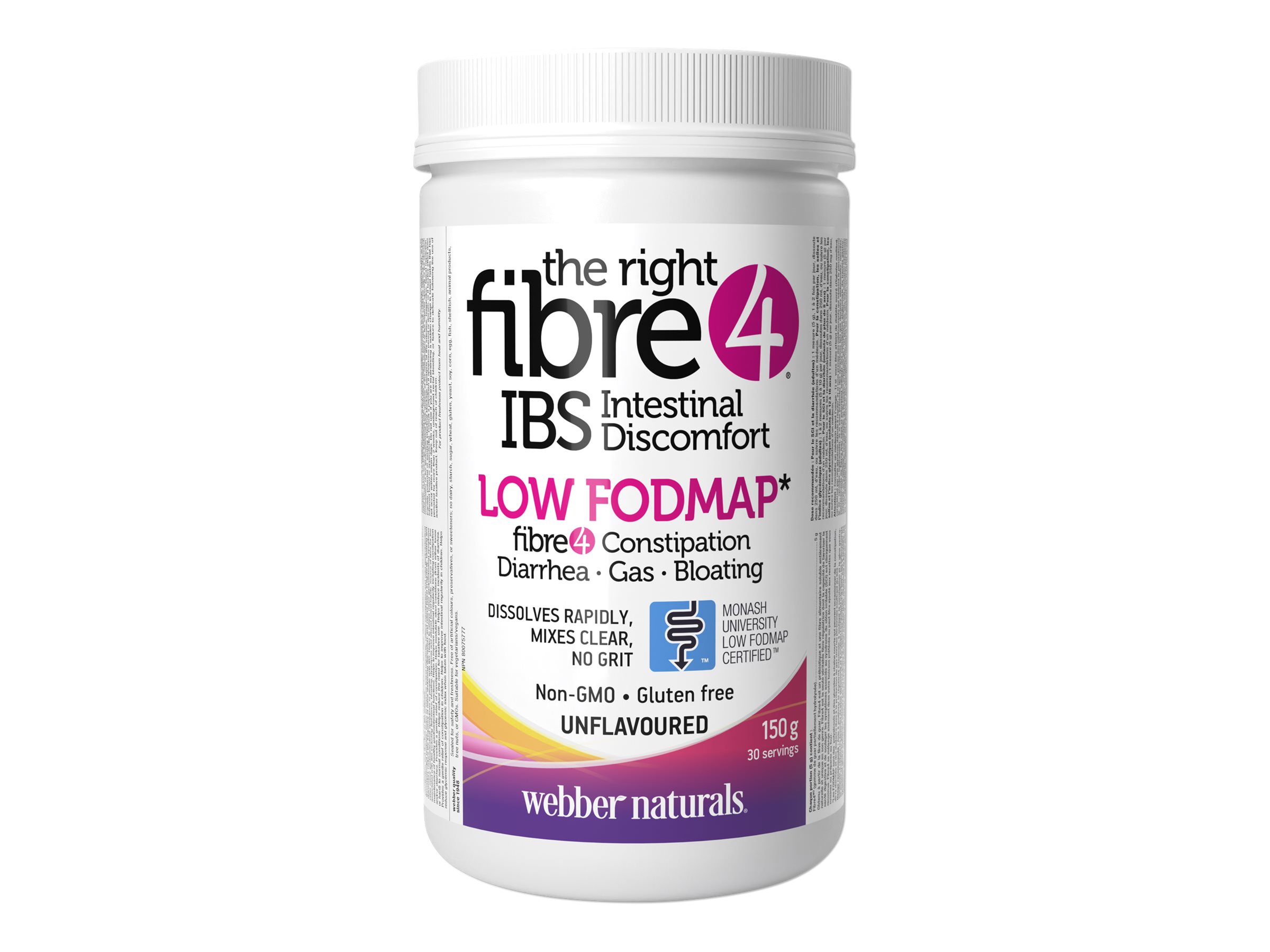 Webber Naturals The Right Fibre4 Powder - Unflavoured - 150g