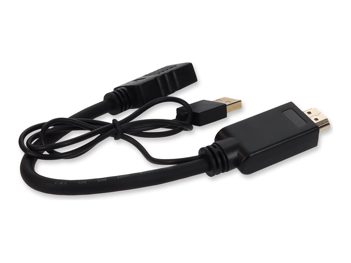 AddOn - Adapter - HDMI male to USB (power only), DisplayPort female ...