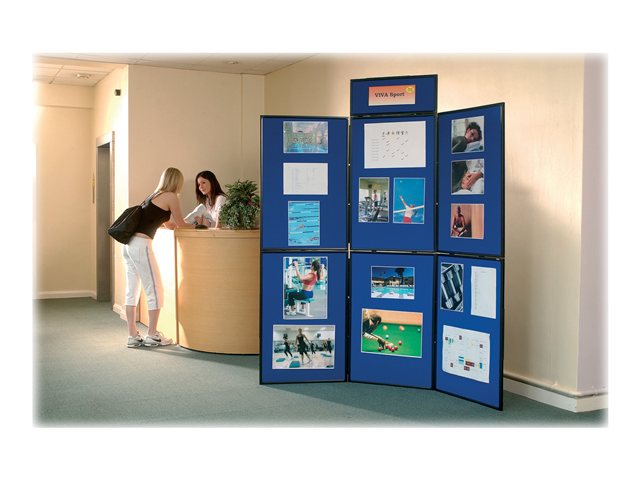 Nobo folding display system - 1800 x 1800 mm - double-sided - grey ...