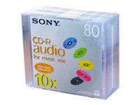Sony CD-R Audio CRM80CRX - CD-R x 10 - 10CRM80CRX - Currys Business