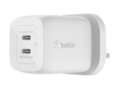 Belkin BoostCharge Pro GaN power adapter - 2 x USB-C - 65 Watt