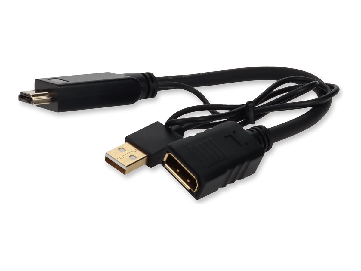 AddOn - Adapter - HDMI male to USB (power only), DisplayPort female ...