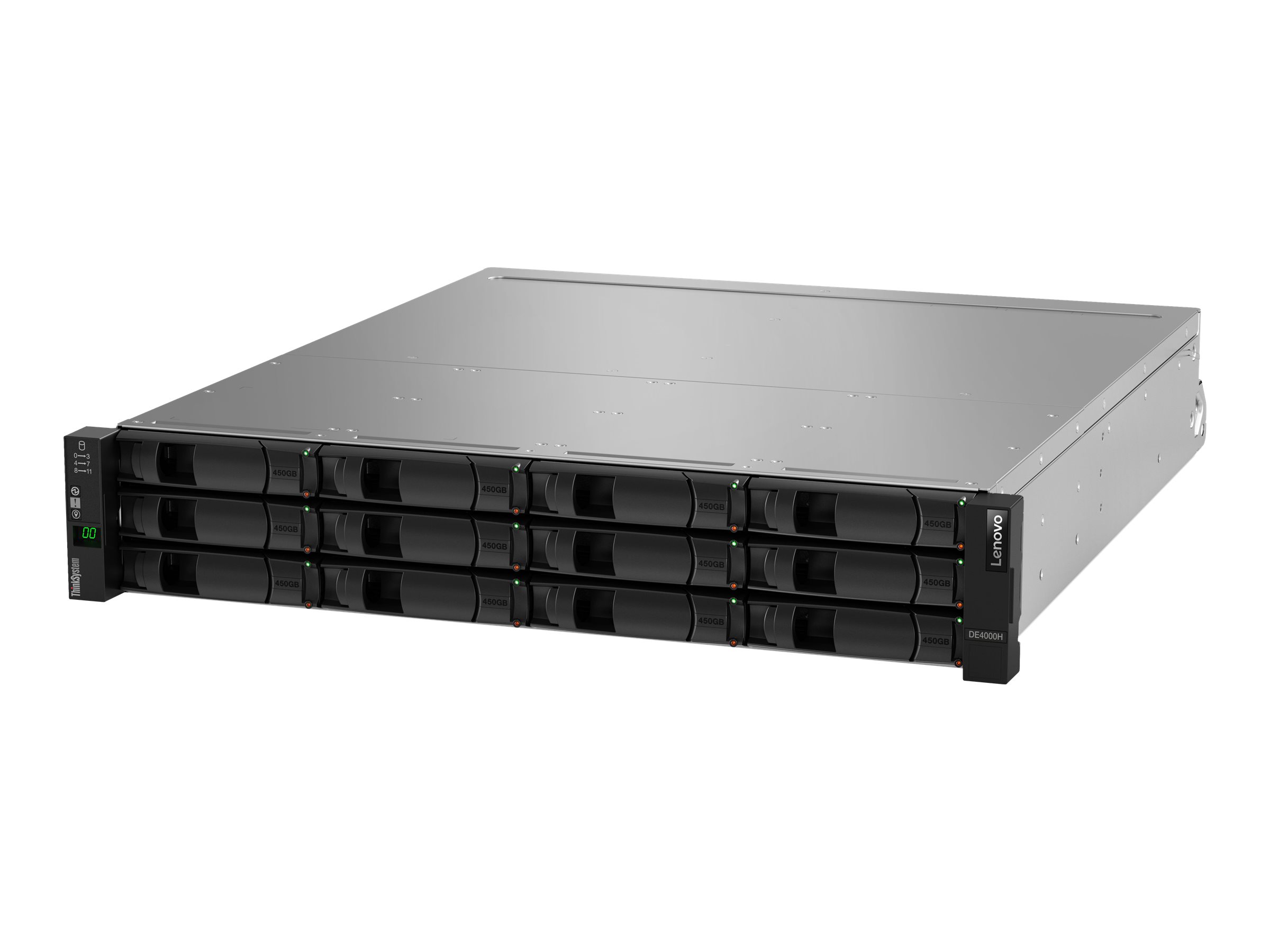 Lenovo ThinkSystem DE4000H Hybrid 2U12 LFF controller enclosure ...