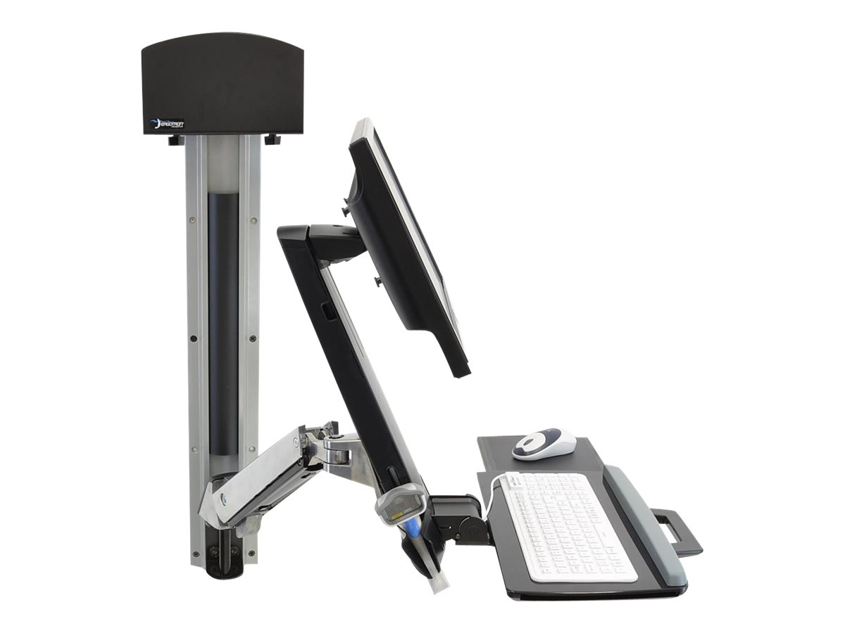 Ergotron StyleView Sit-Stand Combo System with Small CPU Holder | www ...