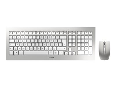 CHERRY DW 8000 - keyboard and mouse set - UK - white, silver