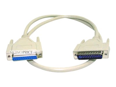 Monoprice - serial extension cable - DB-25 to DB-25 - 6 ft